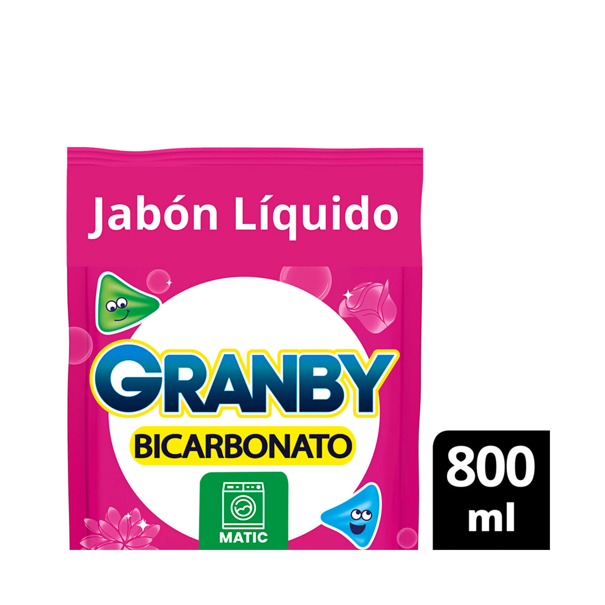 Jabón líquido para ropa Granby matic rosas 800 cc. - Carrefour