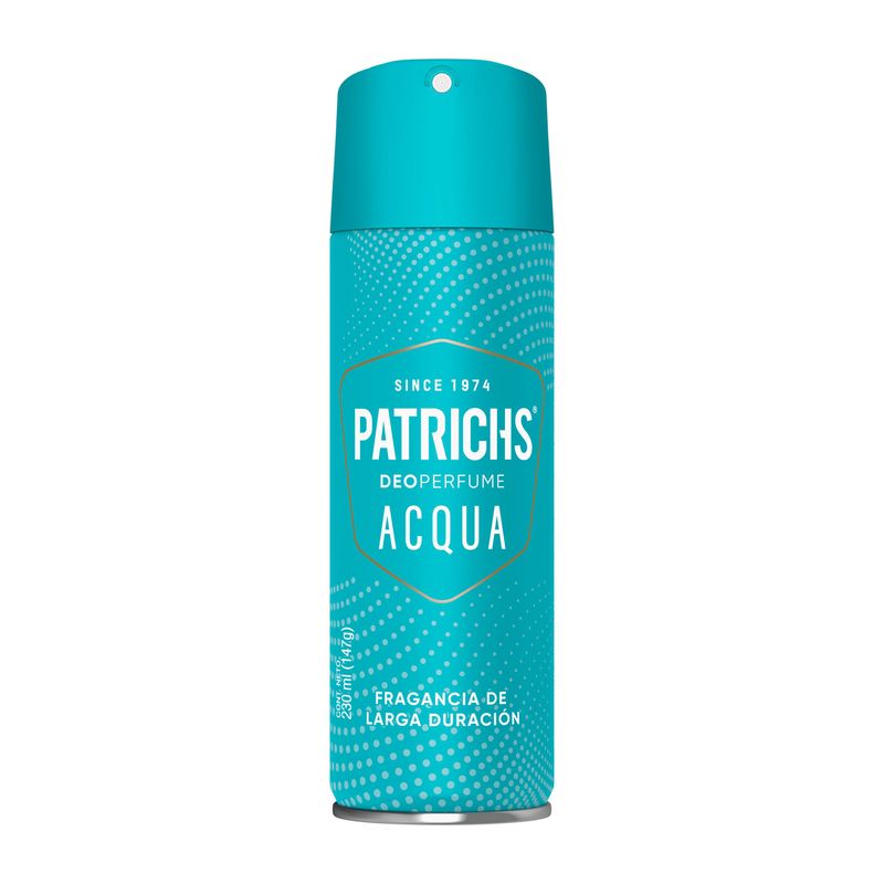 Desodorante en aerosol Patrichs acqua 230 cc. - Carrefour