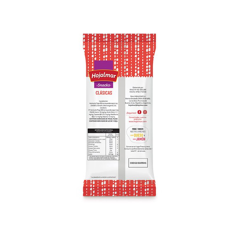 Galletitas Hojalmar cintitas clásicas 120 g. - Carrefour