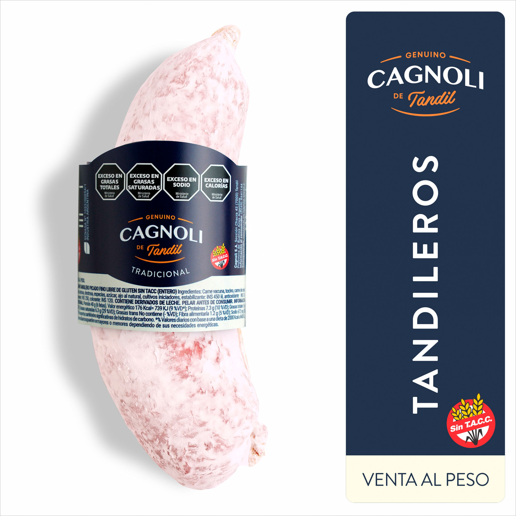 Salamín tandilero Cagnoli picado fino x kg. - Carrefour