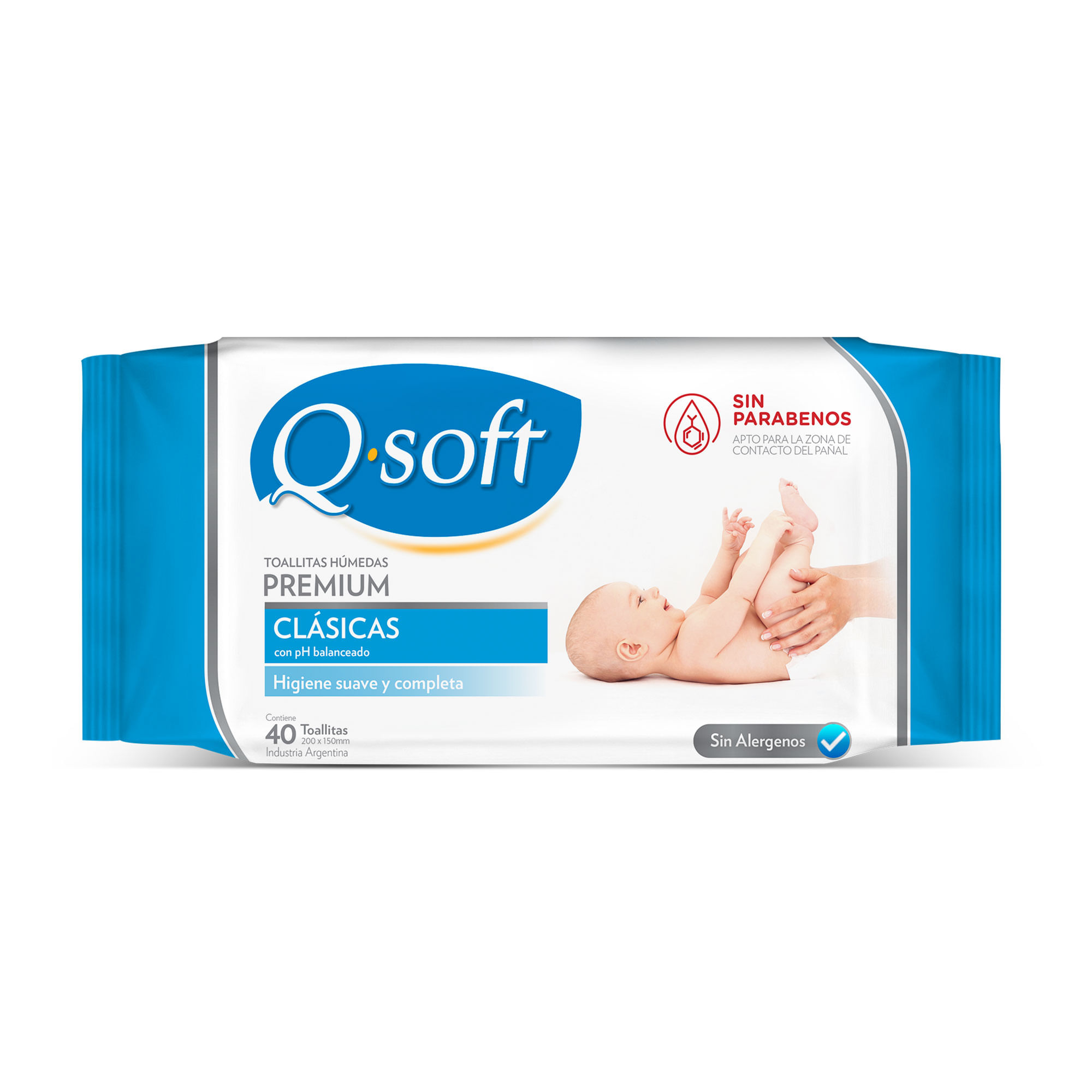Toallitas humedas Q-Soft clásicas 40 uni - Carrefour
