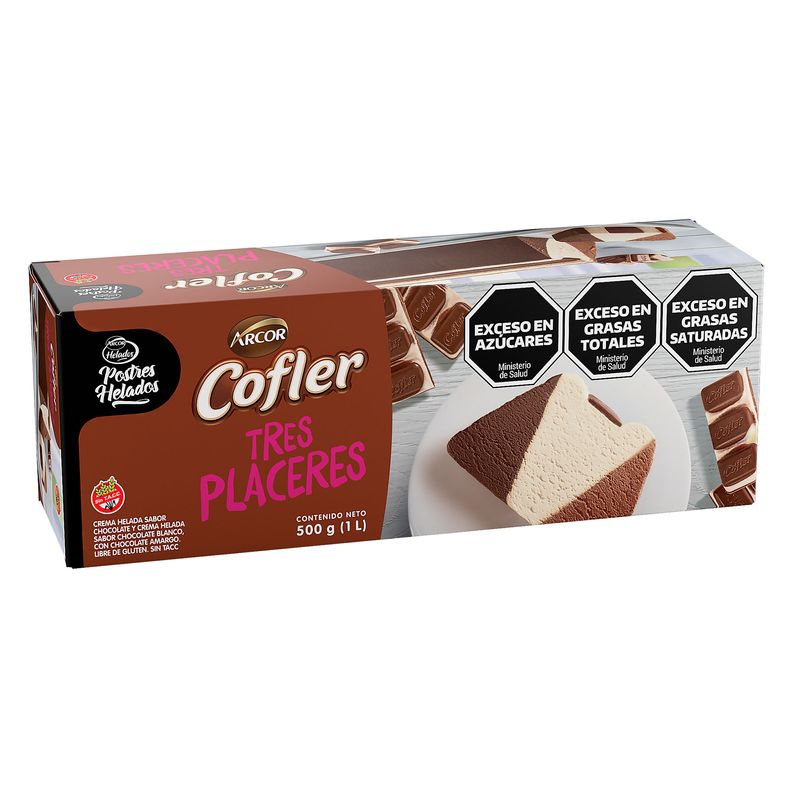 Postre helado Cofler 3 placeres 500 g. - Carrefour