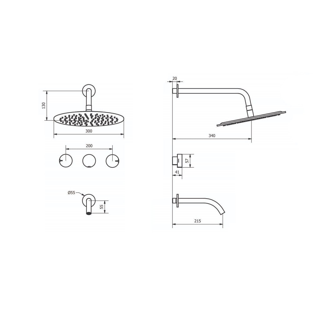 Grifería ducha con transferencia Piazza Lounge Steel - Carrefour