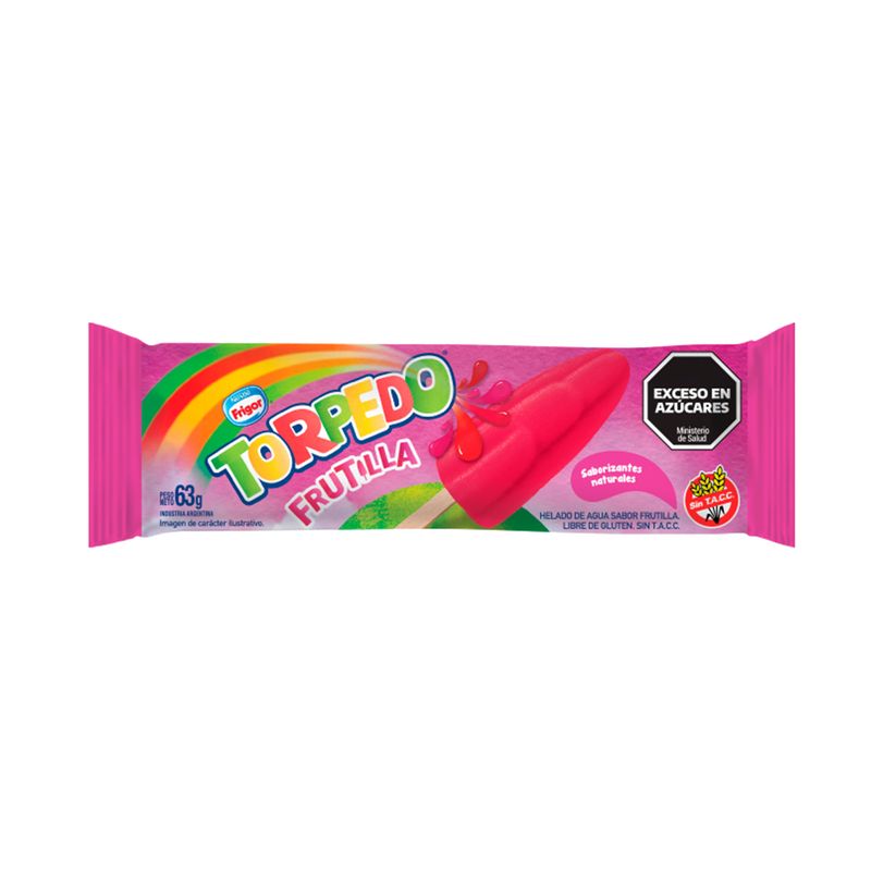 Helado de agua Torpedo sabor limón y frutilla slime 54 g. - Carrefour