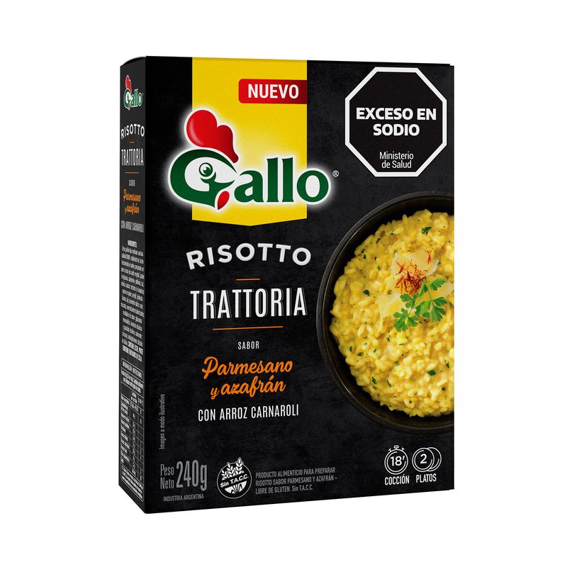 Risotto parmesano azafran Gallo en caja 240 g. - Carrefour