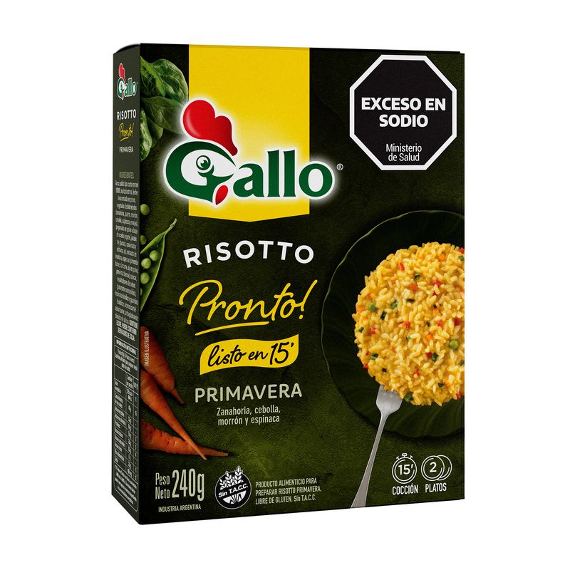 Risotto primavera Gallo en caja 240 g. - Carrefour