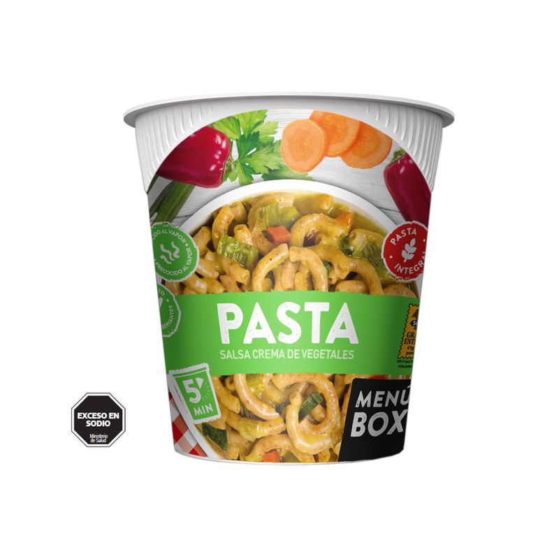 Fideos con crema de vegetales Box vaso 64 g. - Carrefour