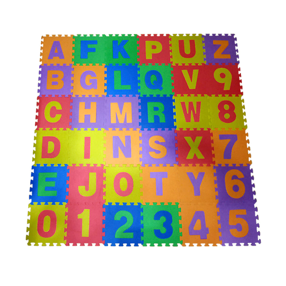 Piso de goma eva antigolpes encastrable Rooby LETRAS - Carrefour