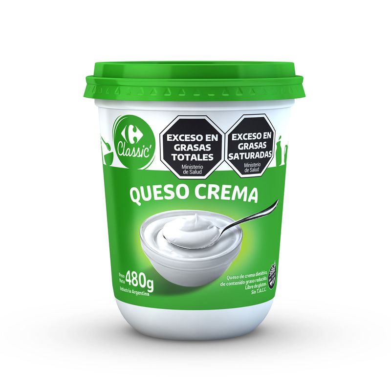 Queso crema descremado Carrefour classic 480 g. - Carrefour
