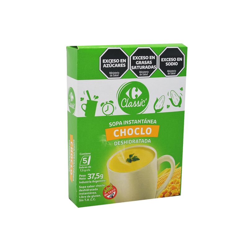 Sopa instantanea Carrefour classic light de choclo 5 uni - Carrefour
