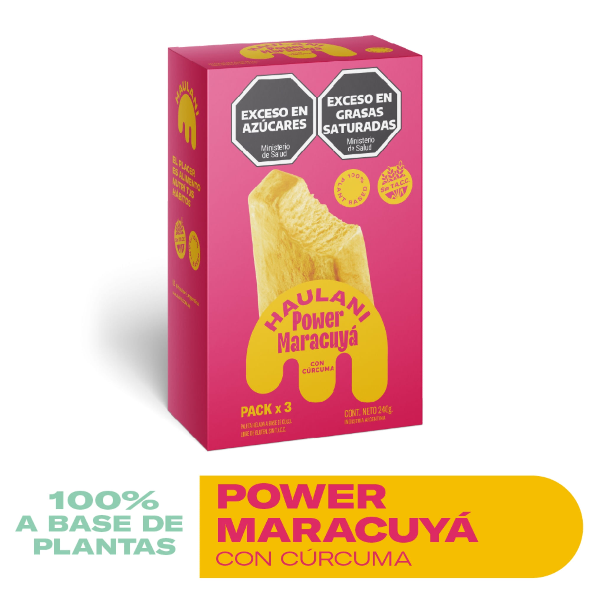 Helado Haulani de maracuya y curcuma pack 3 uni - Carrefour
