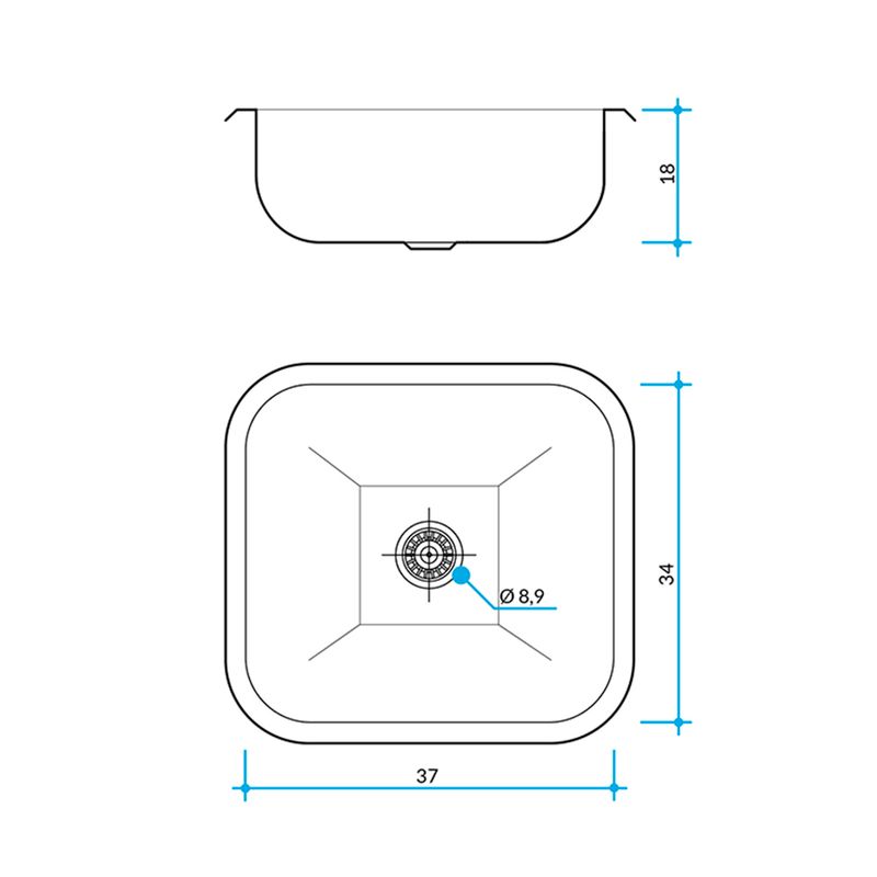 Bacha cocina pileta simple Johnson Acero EE37 - Carrefour Bacha cocina pileta simple Johnson Acero EE37 - Carrefour