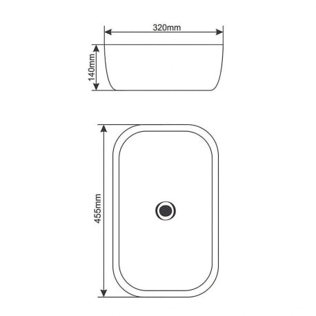 Bacha de apoyo lavatorio baño rectangular Piazza A426 - Carrefour