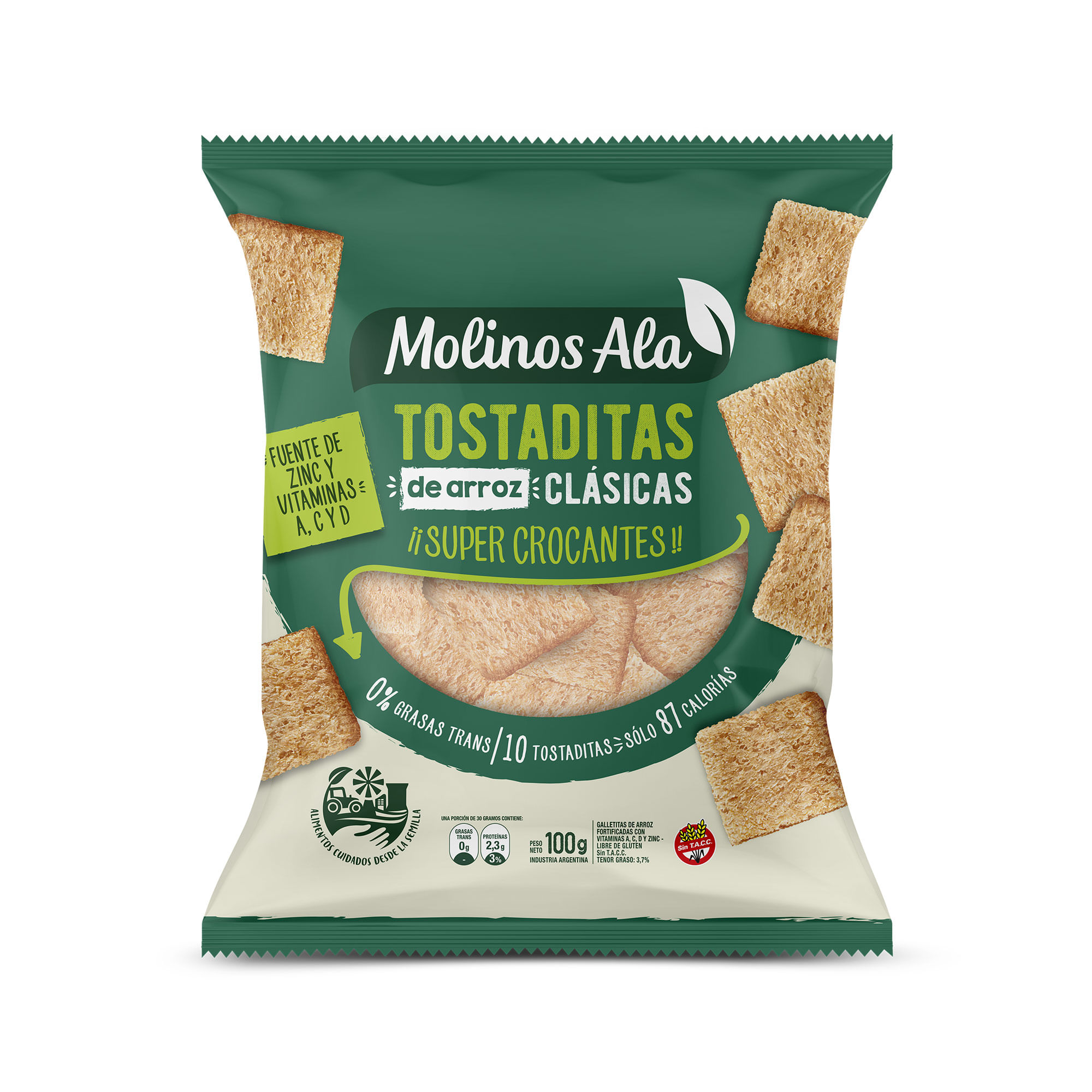 Tostaditas de arroz Molinos ala clásicas 100 g. - Carrefour