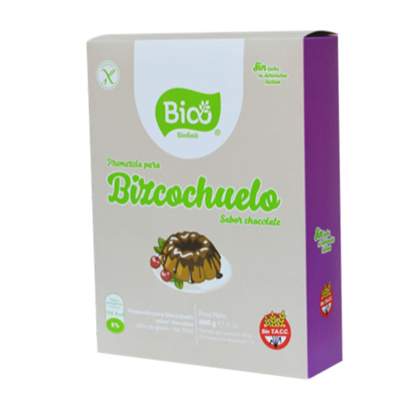 Premezcla bizcochuelo sin tacc Binfinit de chocolate 480 g. - Carrefour