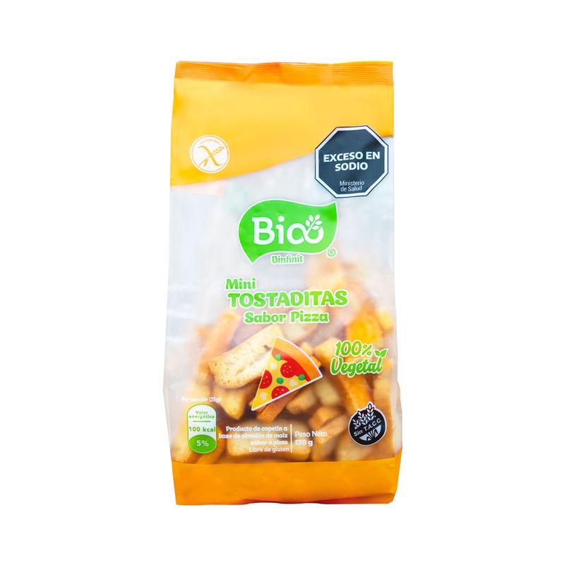 Snacks sin tacc Binfinit sabor pizza 130 g. - Carrefour