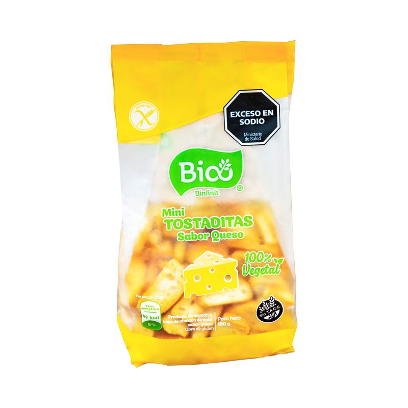 Snacks sin tacc Binfinit sabor queso 130 g. - Carrefour