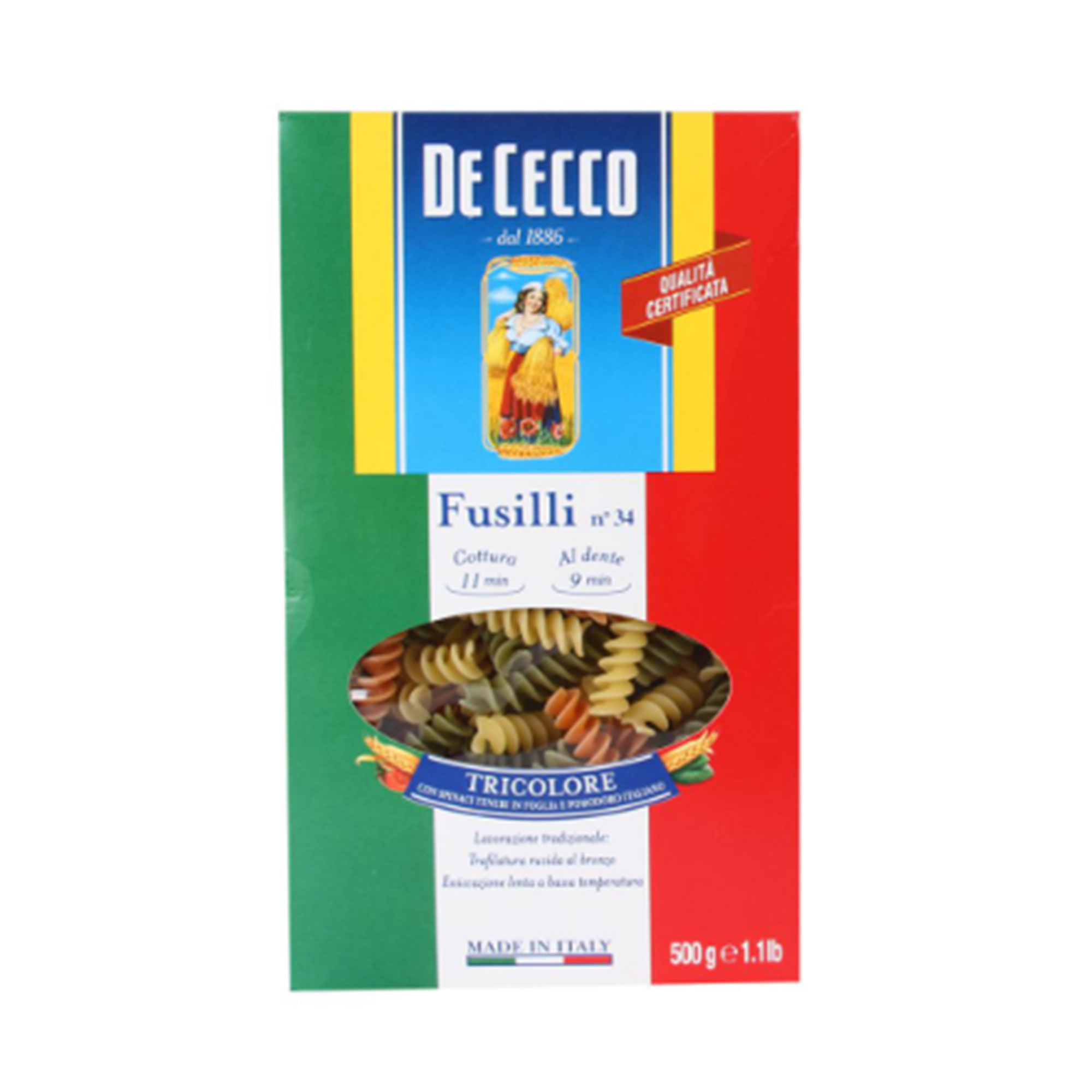 Fideos fusilli tricolor De Cecco 500 g. - Carrefour