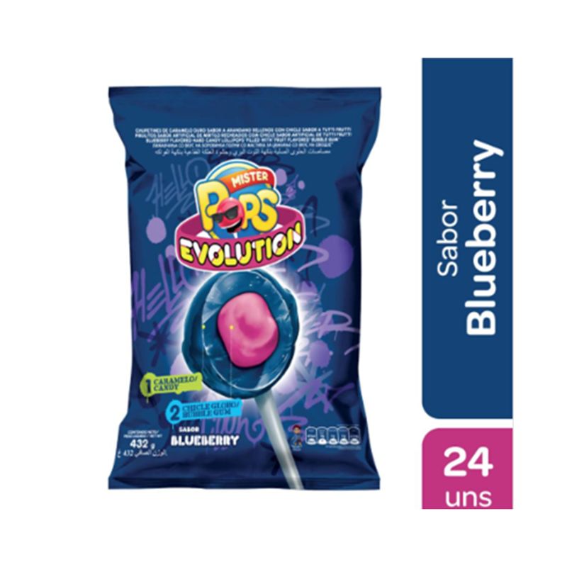 Chupetines blueberry Mister Pop evolution 24 uni - Carrefour