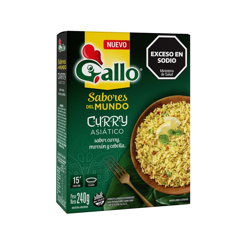 Arroz preparado Gallo curry asiatico 240 g. - Carrefour