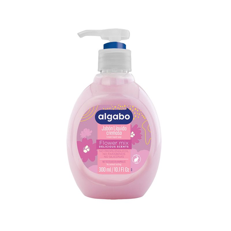 Jabón líquido Algabo flower mix 300 cc. - Carrefour