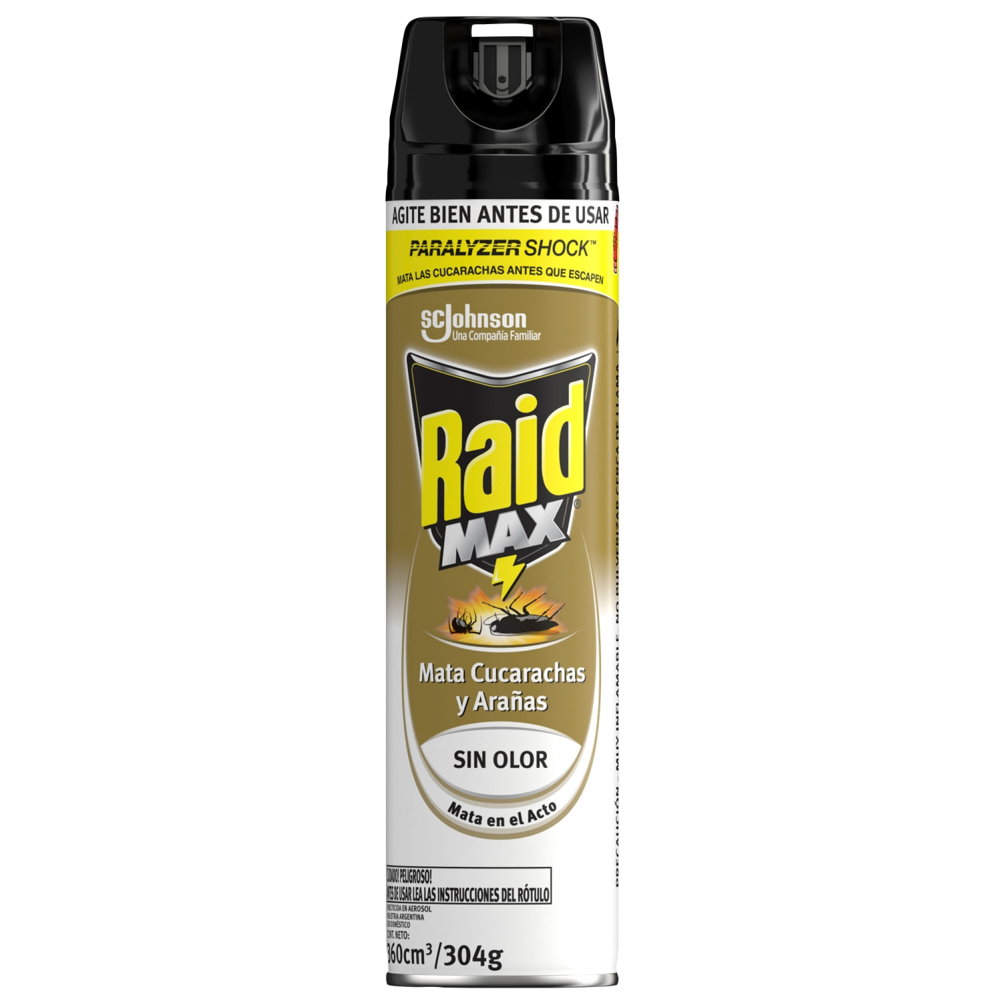 Mata cucarachas arañas Raid sin olor max aerosol 360 cc. - Carrefour