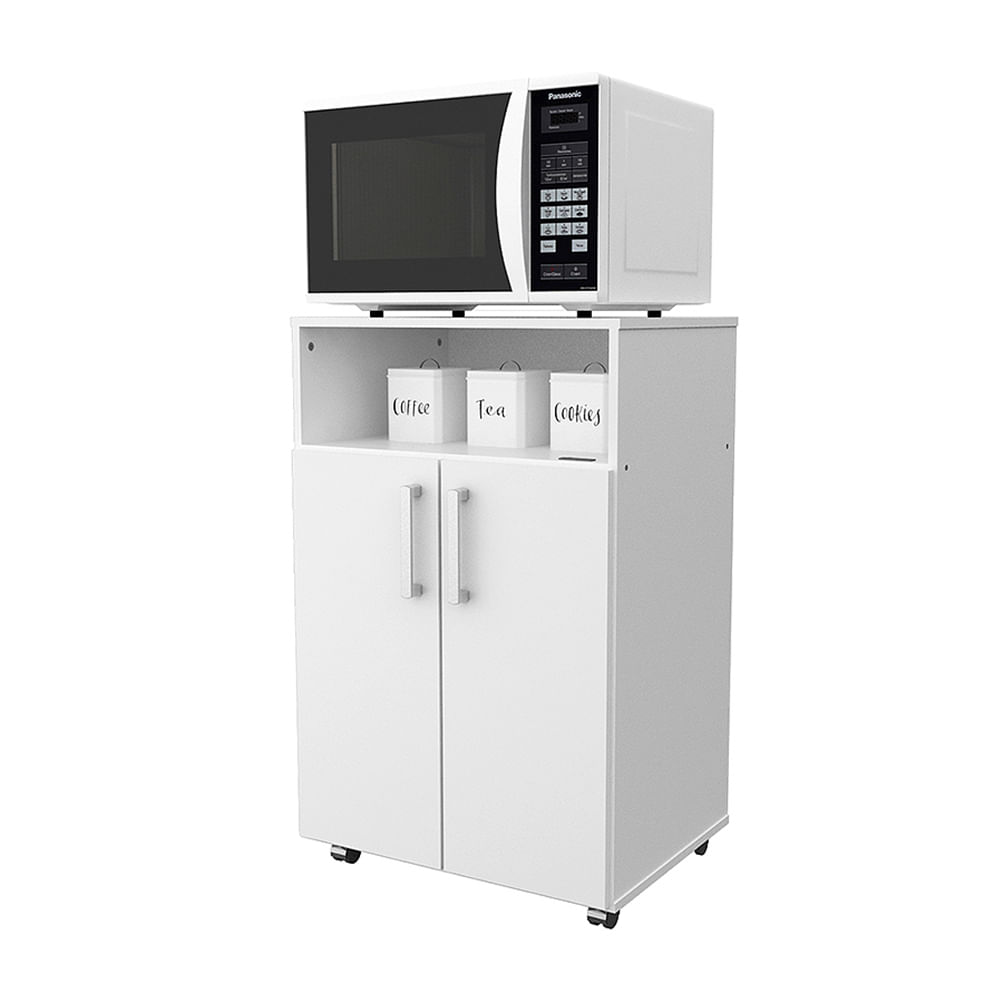 Mueble para microondas melamina con ruedas Mosconi - Carrefour