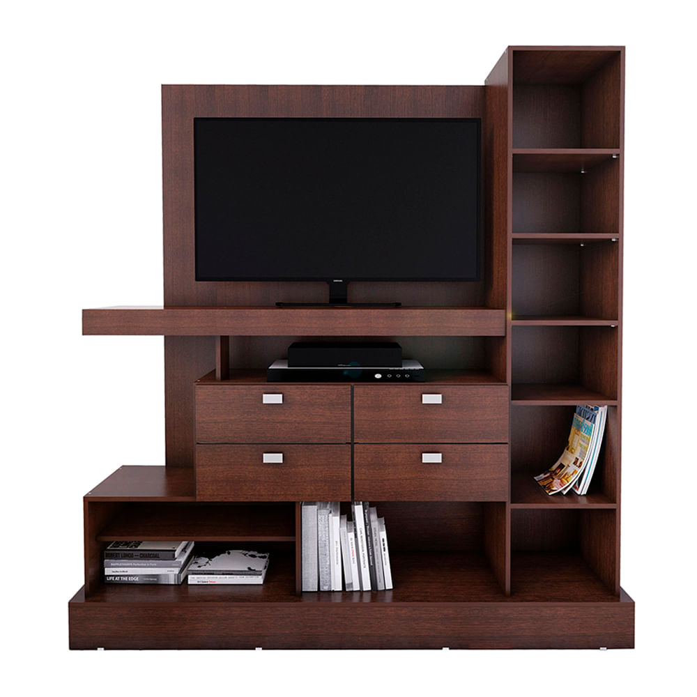 Rack para TV led modular televisor mueble Mosconi WENGUE - Carrefour