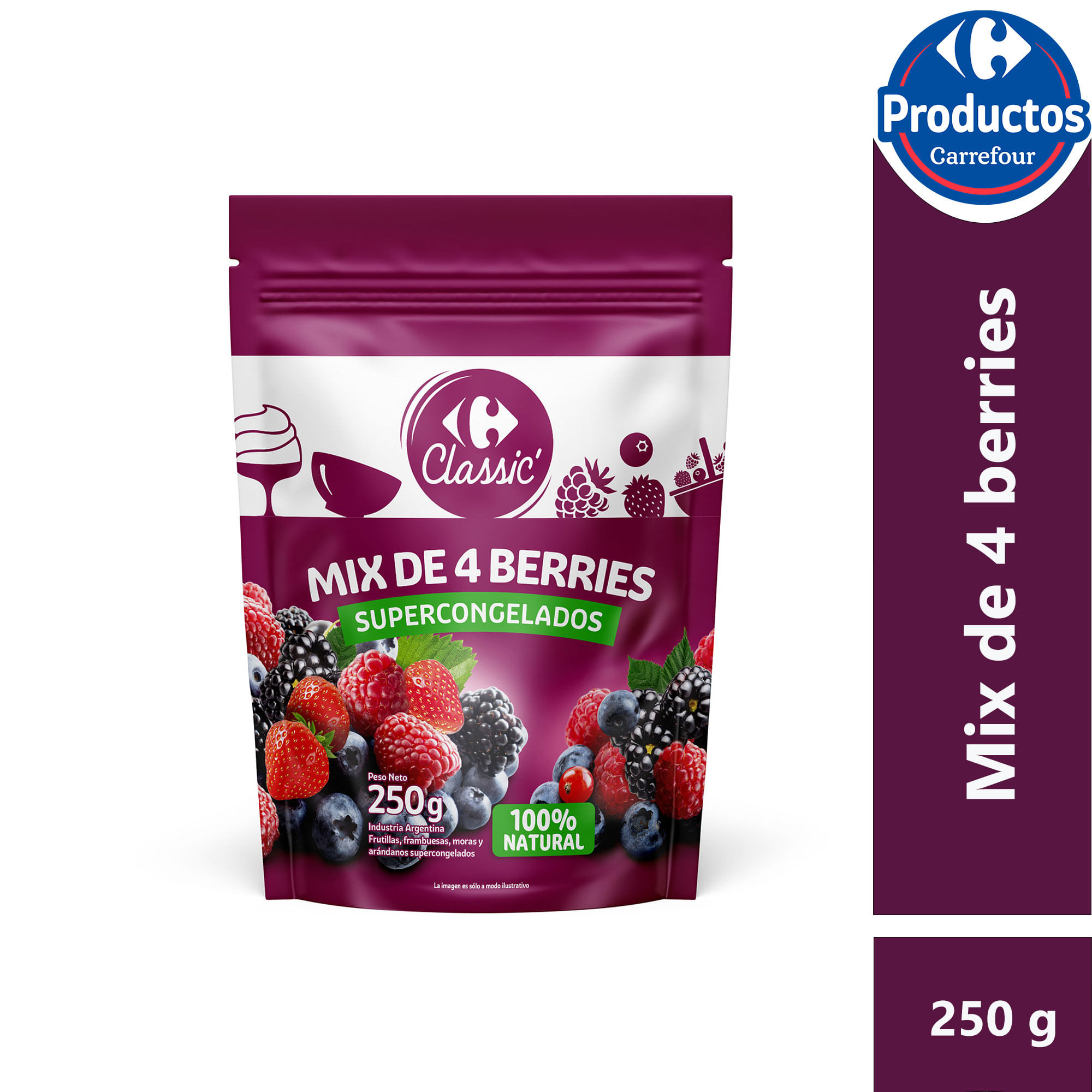 Mix berries congelado Carrefour classic dp 250 g. - Carrefour