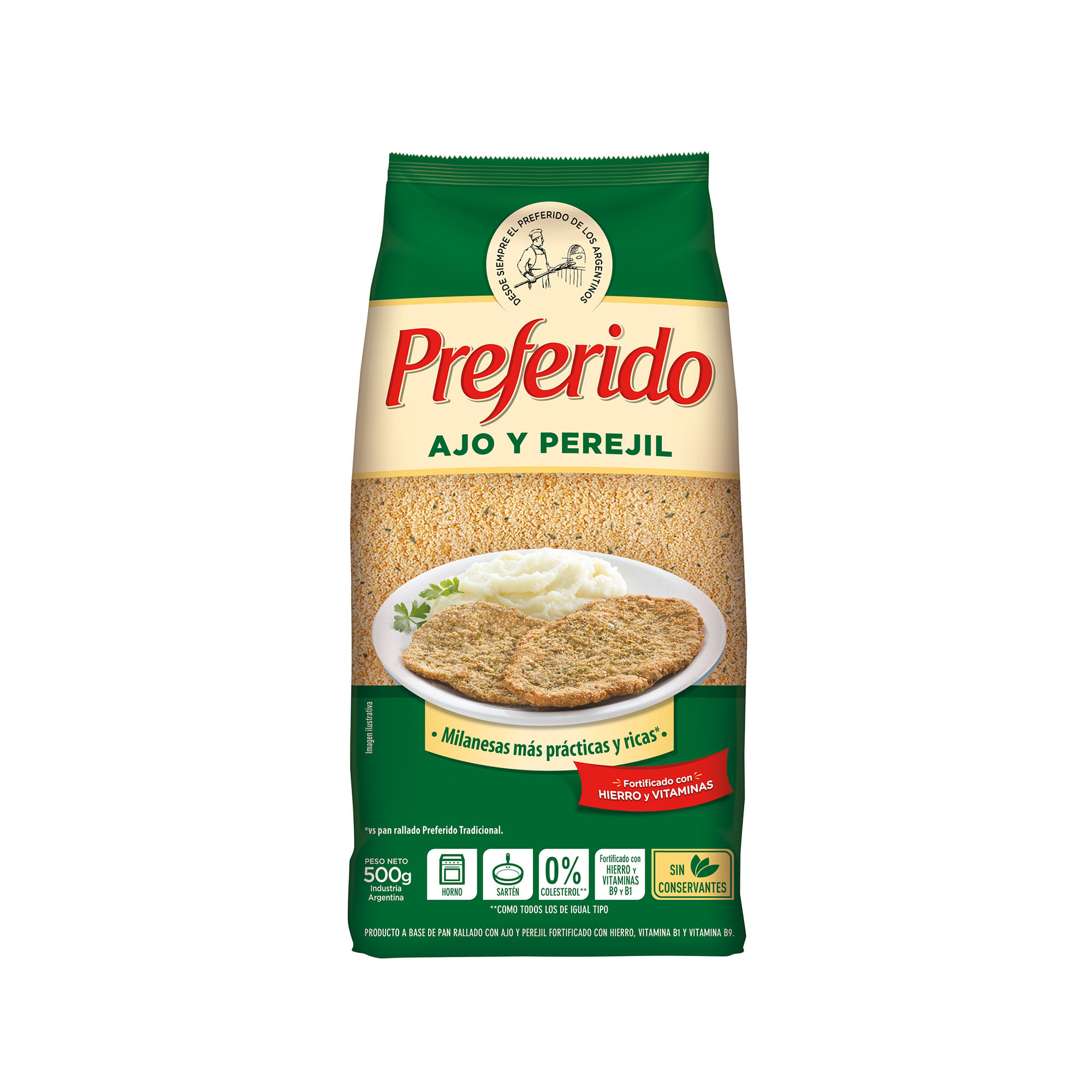 Pan rallado Preferido de ajo y perejil 500 g. - Carrefour