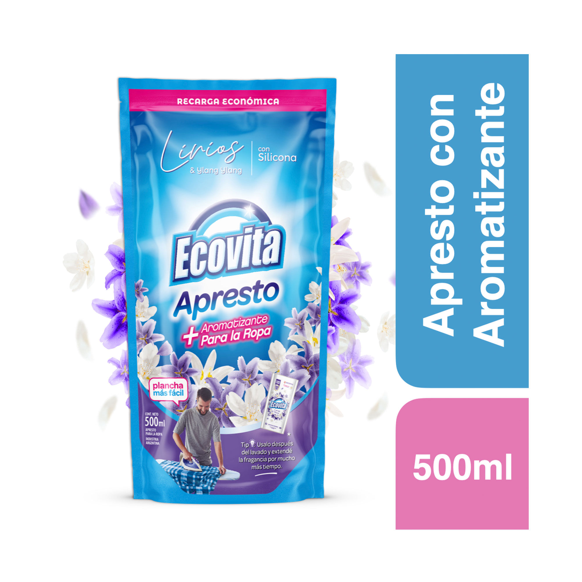 Apresto para ropa Ecovita con aroma lirios dp 500 cc. - Carrefour