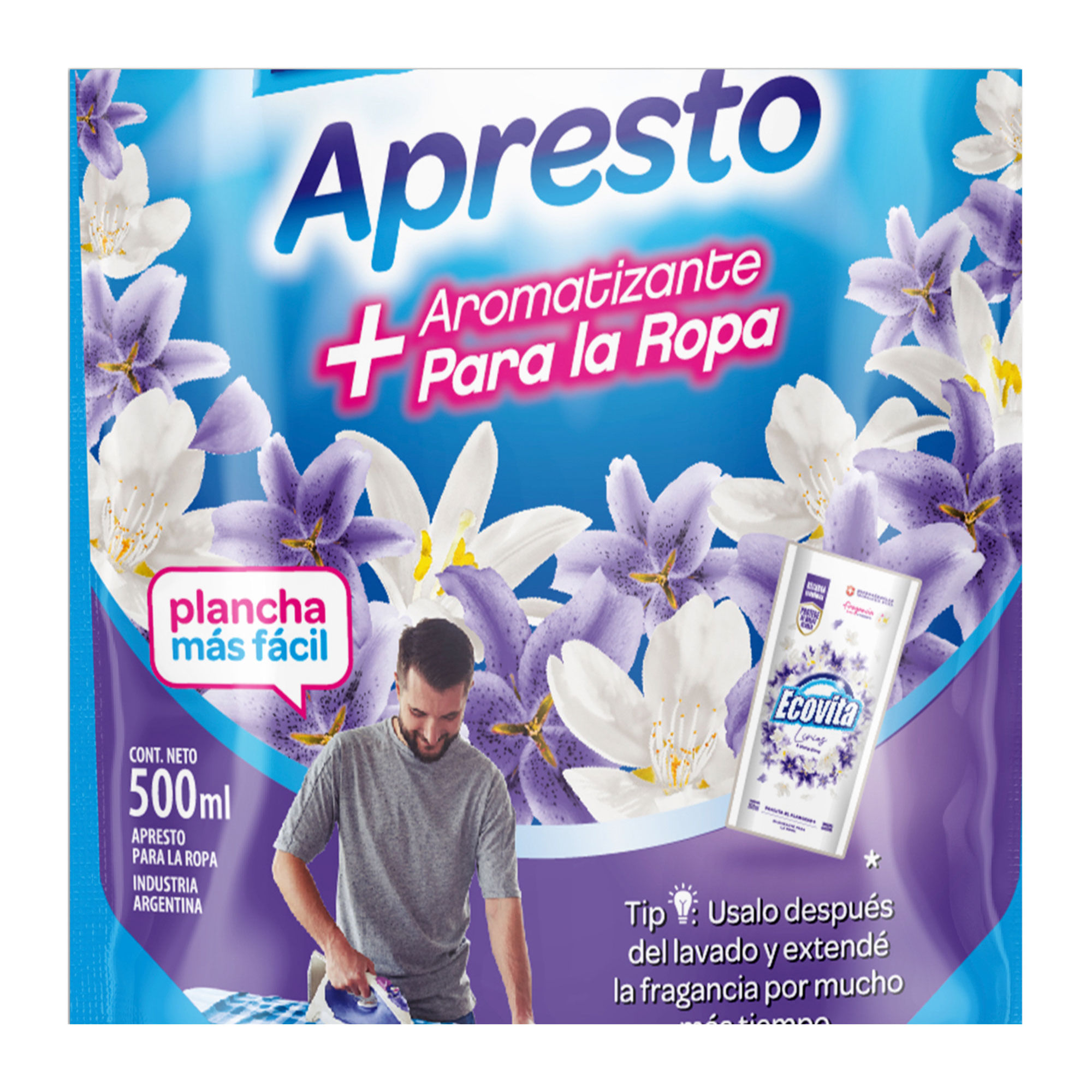 Apresto para ropa Ecovita con aroma lirios dp 500 cc. - Carrefour