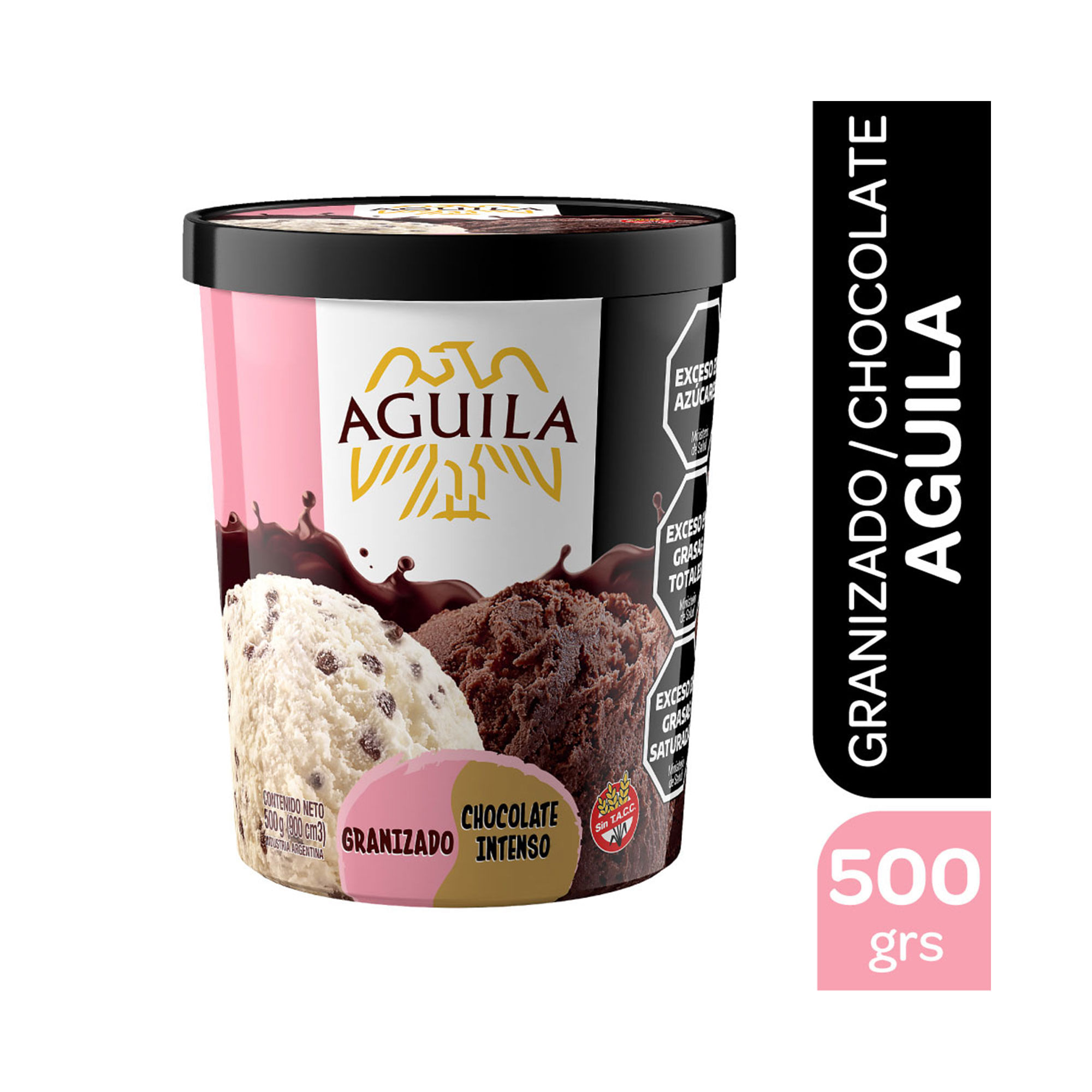 Helado duo chocolate granizado Aguila en pote 500 g. - Carrefour
