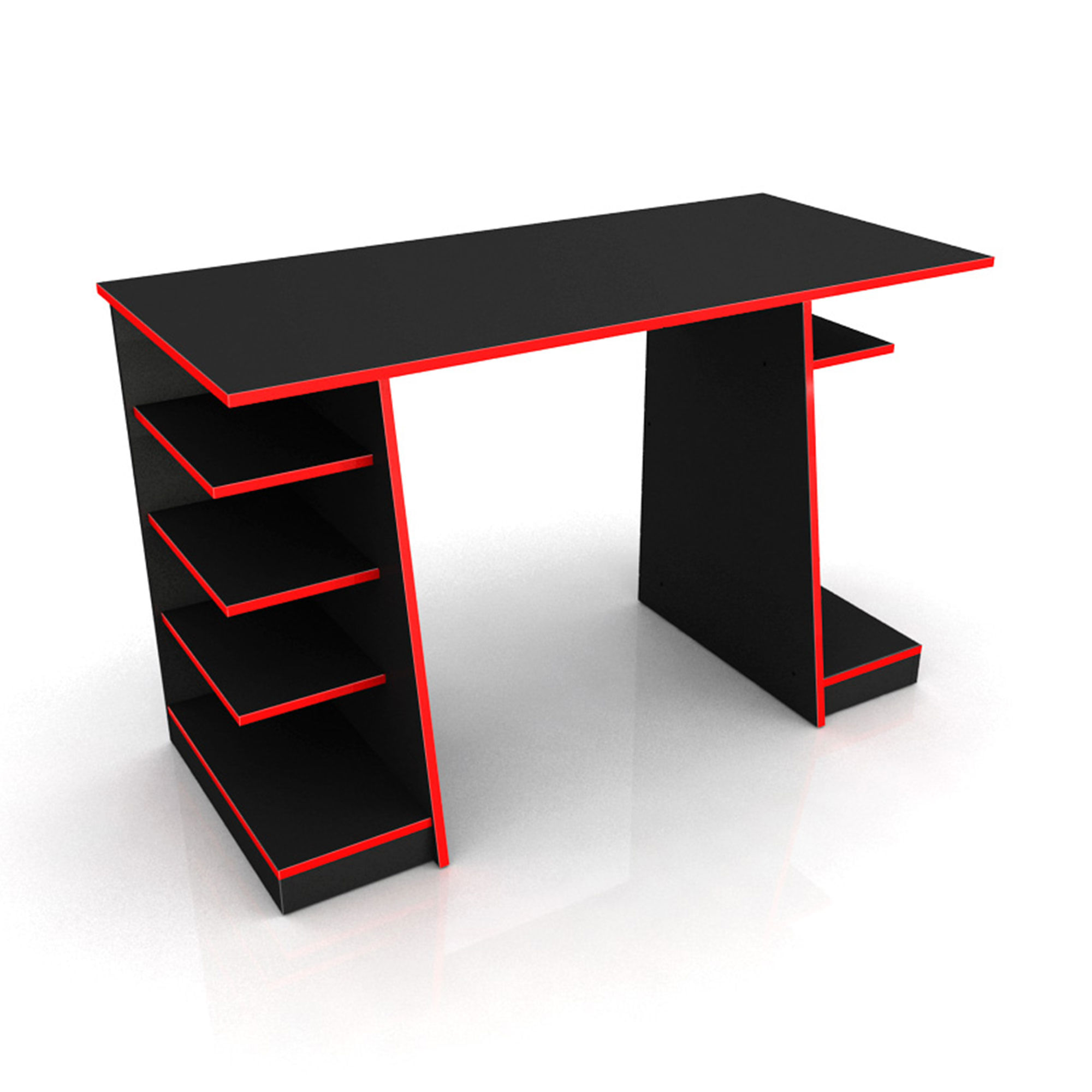 Escritorio gamer Gacela negro y rojo - Carrefour