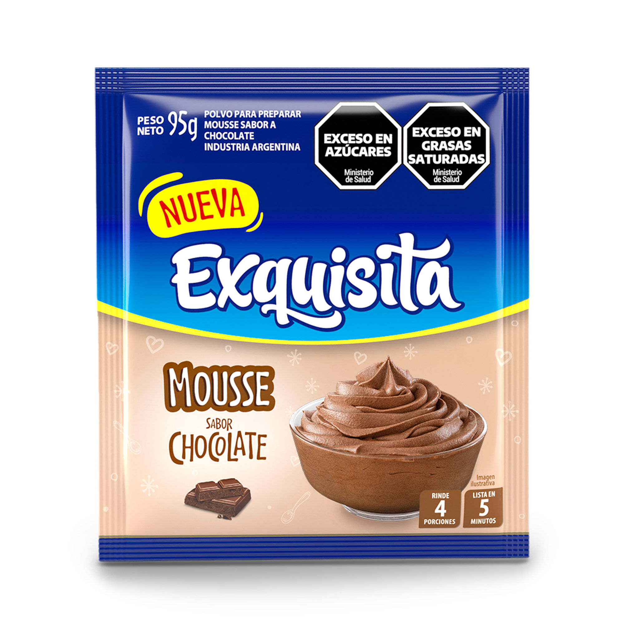 Mousse de chocolate Exquisita en sobre 95 g. - Carrefour