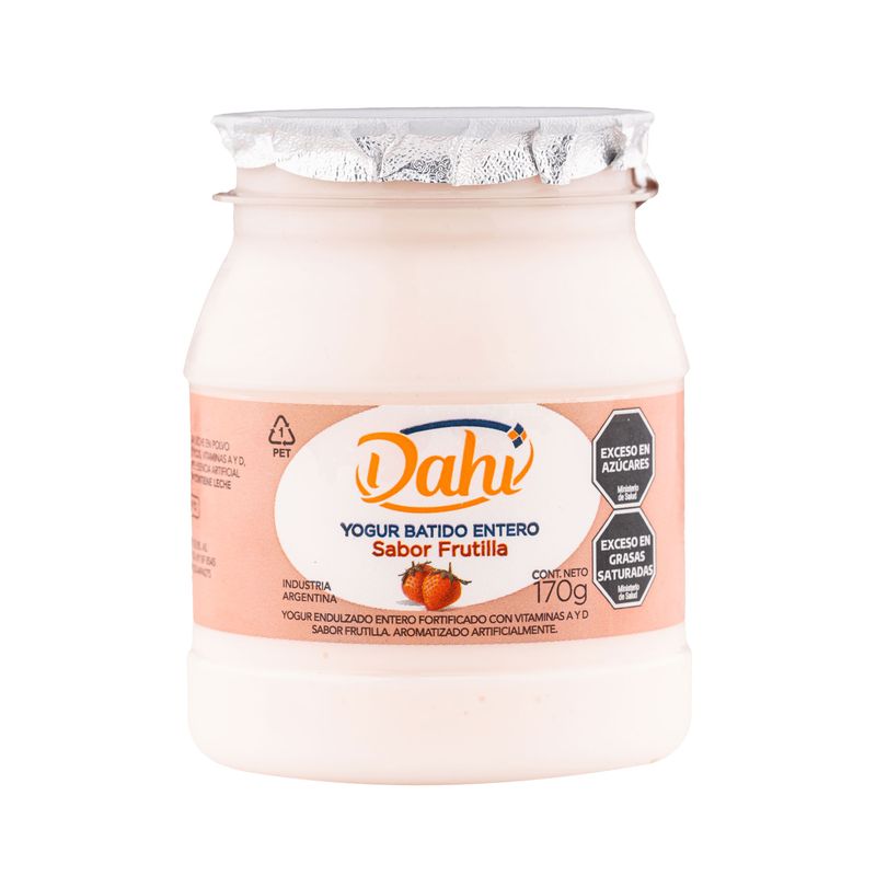 Yogur batido entero Dahi de frutilla en pote 170 g. - Carrefour