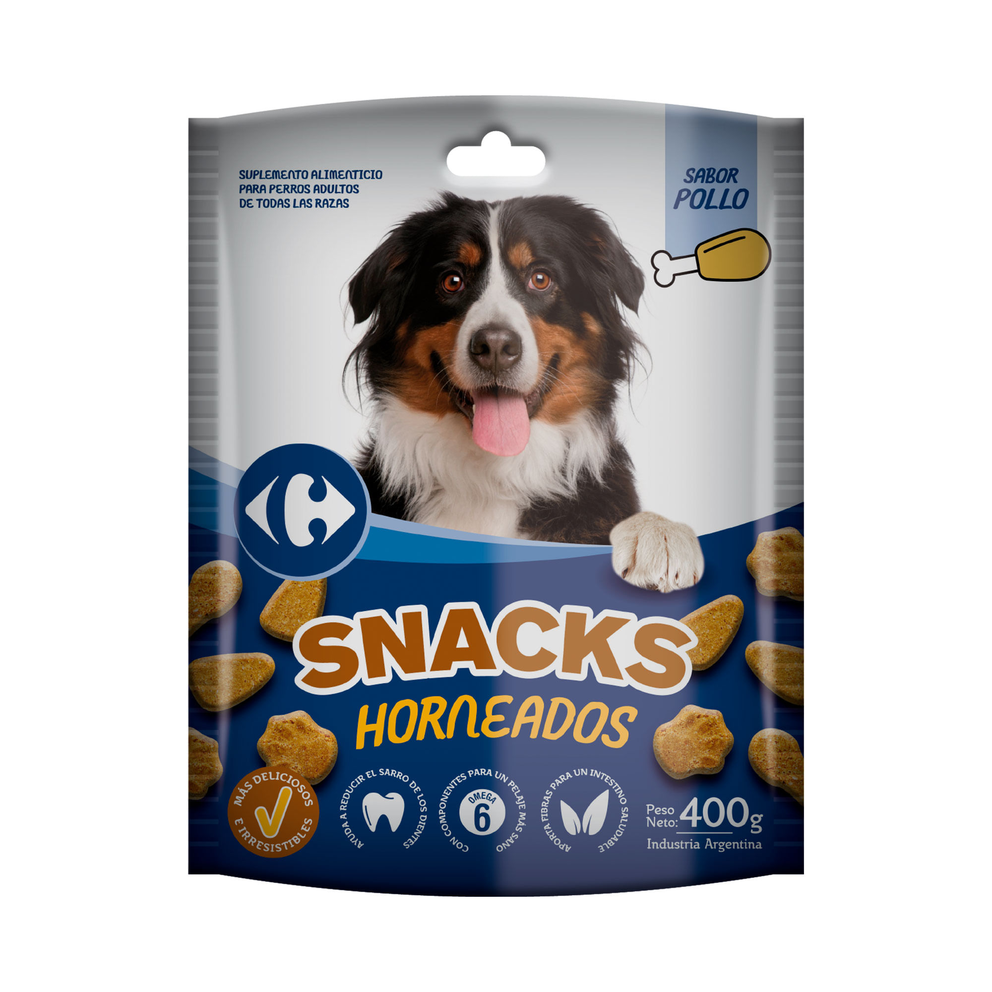 Snack para perro Carrefour pollo 400 grs - Carrefour