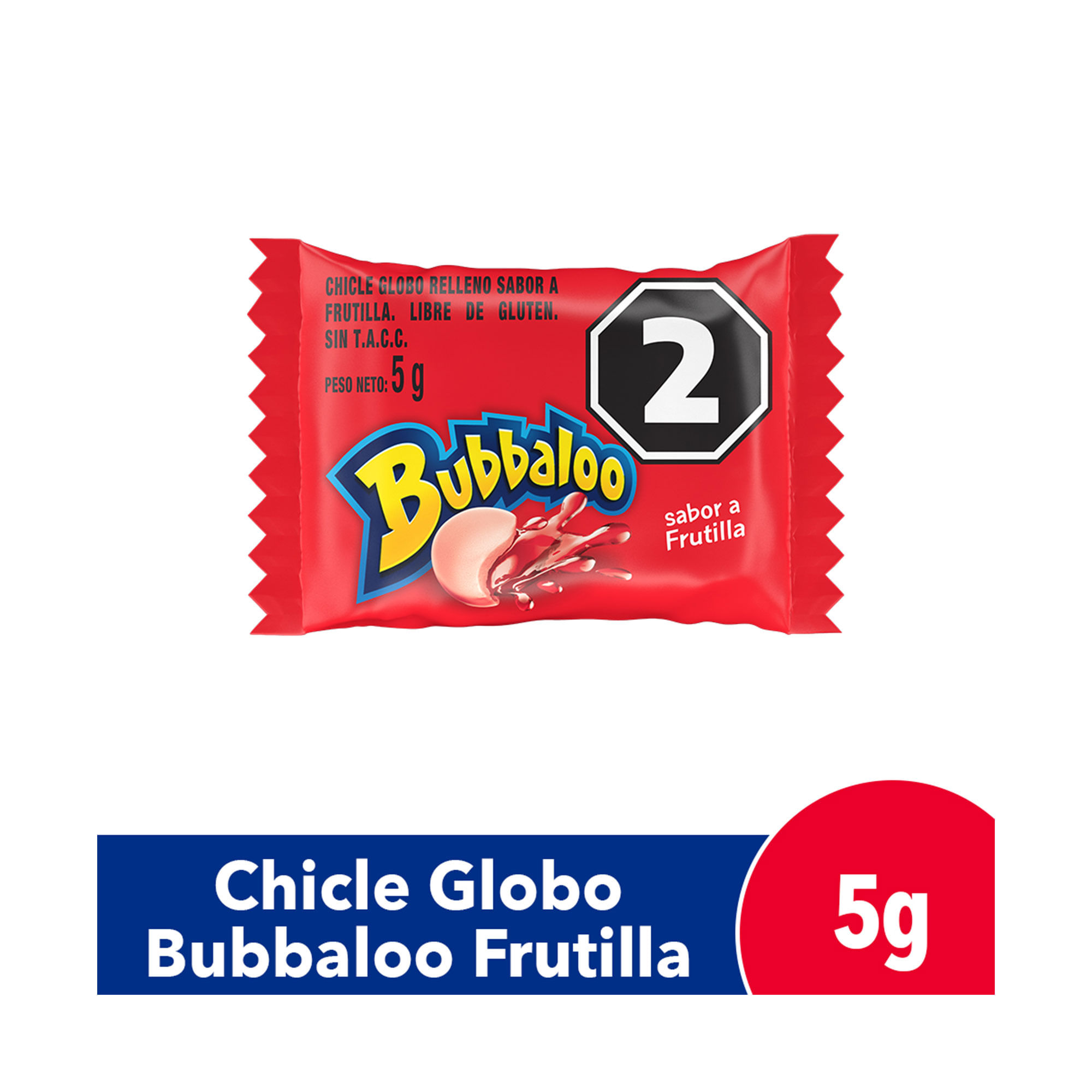 Chicle de frutilla Bubbaloo 5 g. - Carrefour
