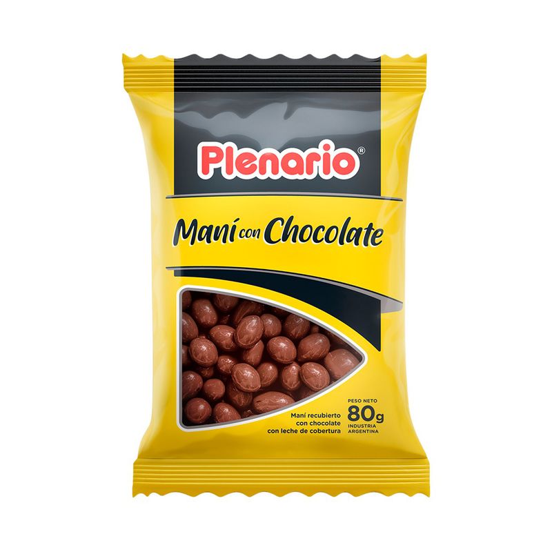 Maní con chocolate Plenario 80 g. - Carrefour