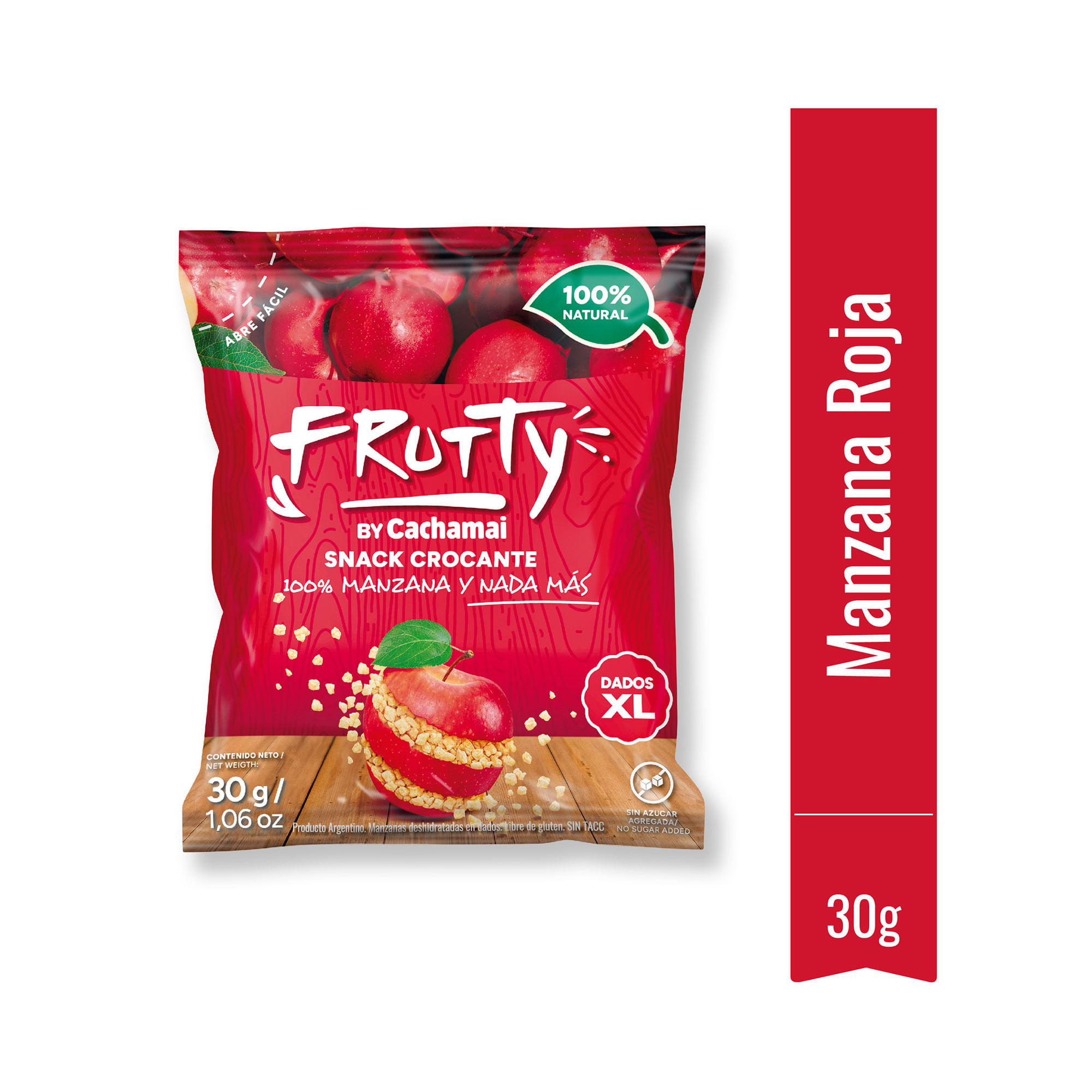 Snack de manzana roja Fruty deshidatada 30 g. - Carrefour
