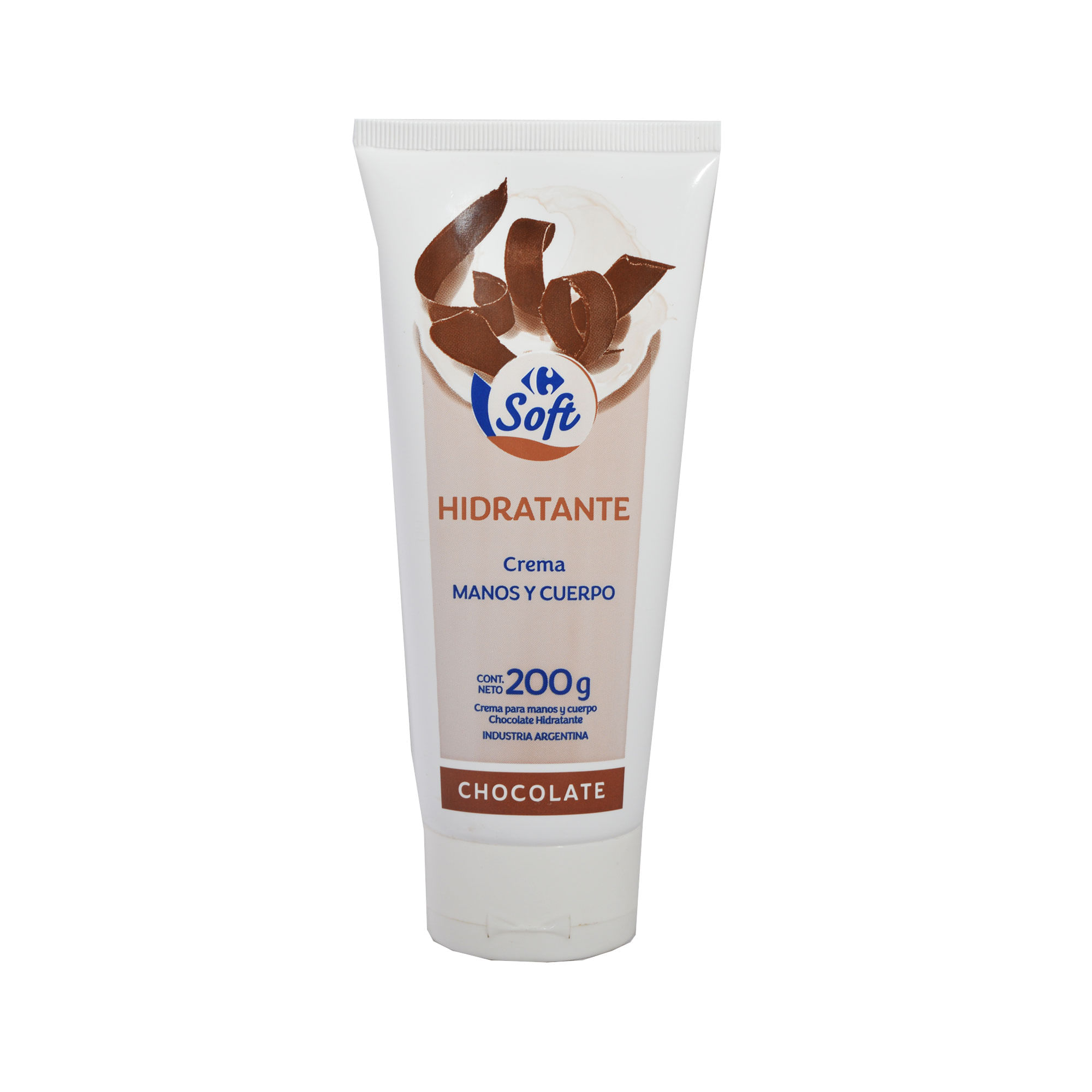 Crema corporal Carrefour soft hidratacion chocolate 200 g. - Carrefour