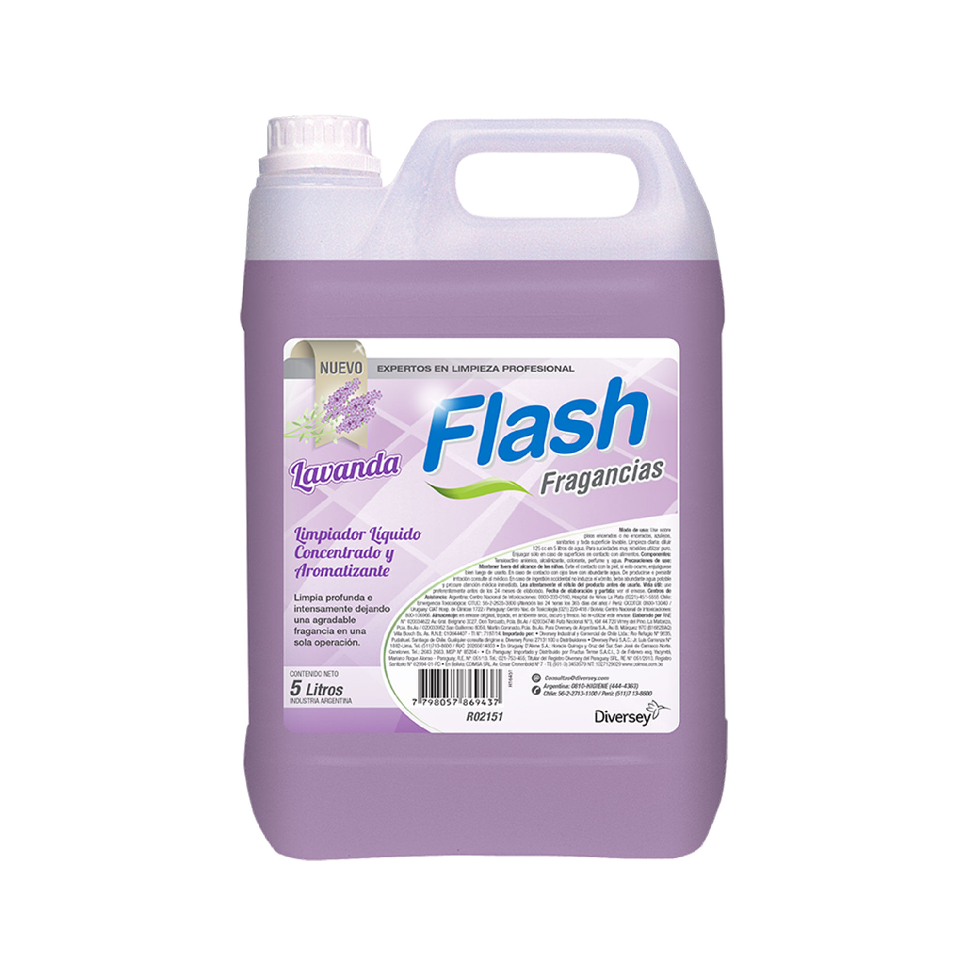 Limpiador líquido lavanda Flash 5 lts. - Carrefour