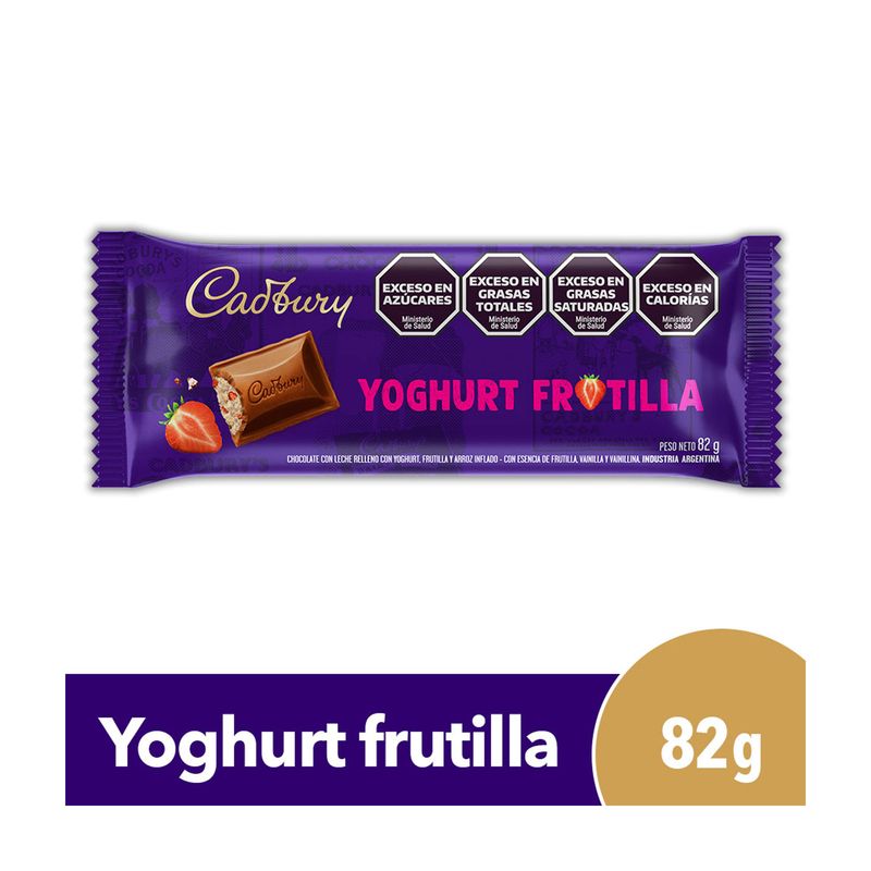Chocolate Cadbury frutilla relleno yoghurt 82 g. - Carrefour