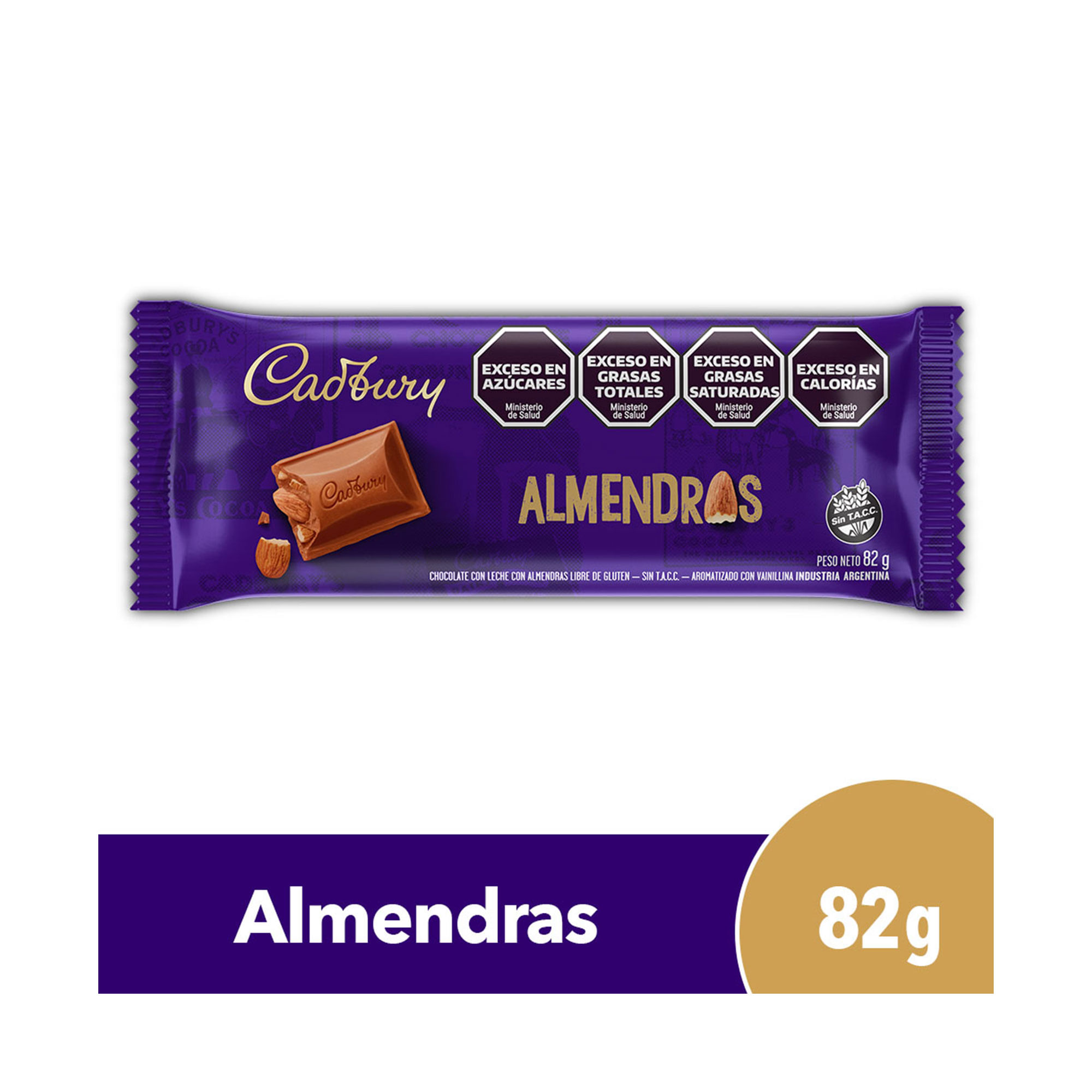 Chocolate con almendras Cadbury 82 g. - Carrefour