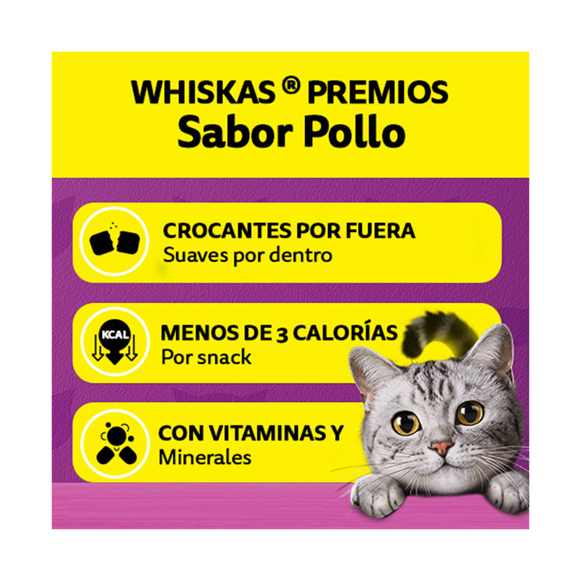 Snack para gato Whiskas pollo 40 grs - Carrefour