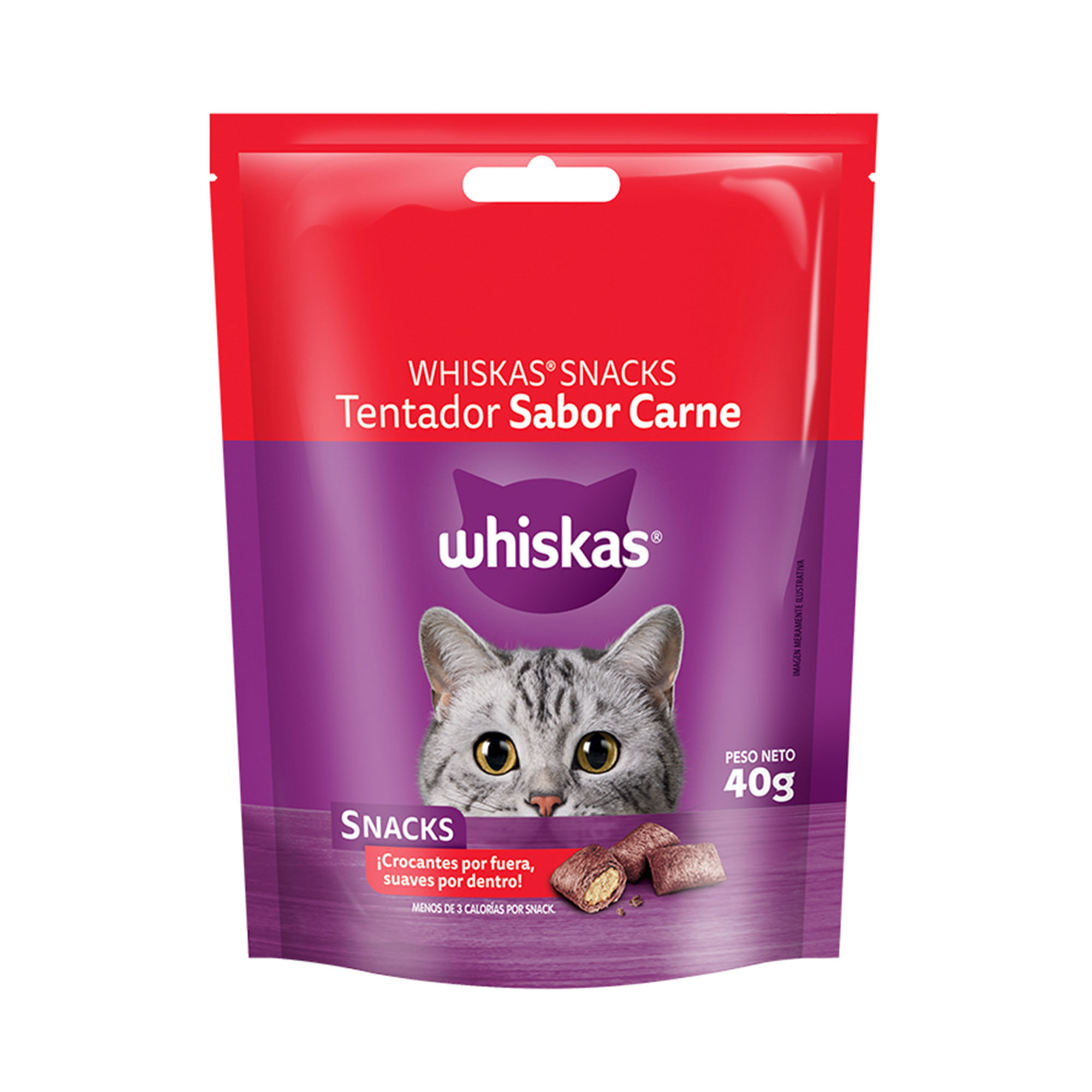 Snack para gato Whiskas carne 40 grs - Carrefour