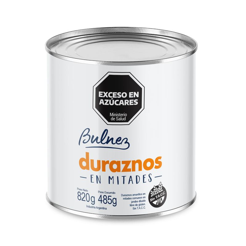 Duraznos en mitades Bulnez en lata 820 g. - Carrefour