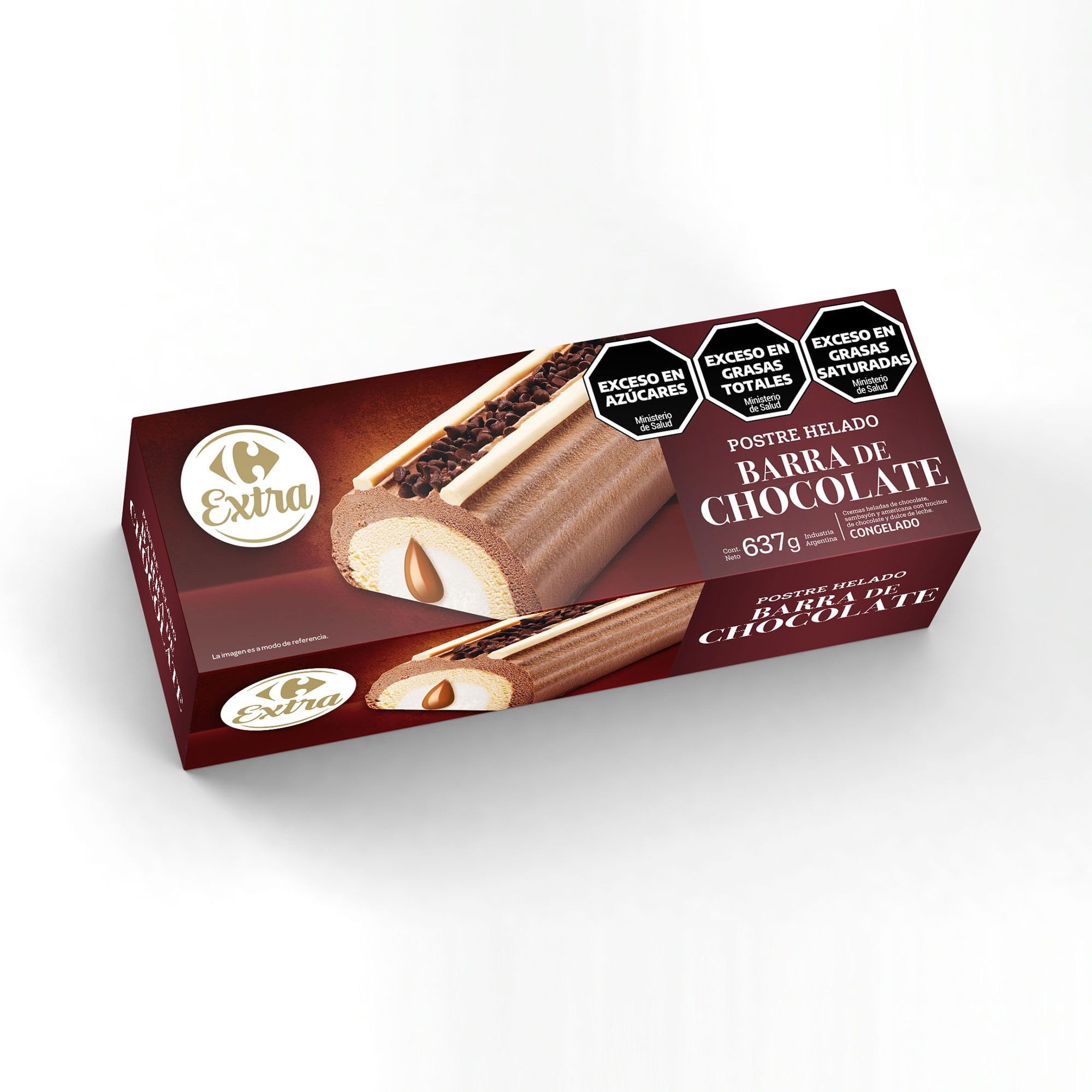 Postre helado Carrefour Extra barra choco 637 g. - Carrefour