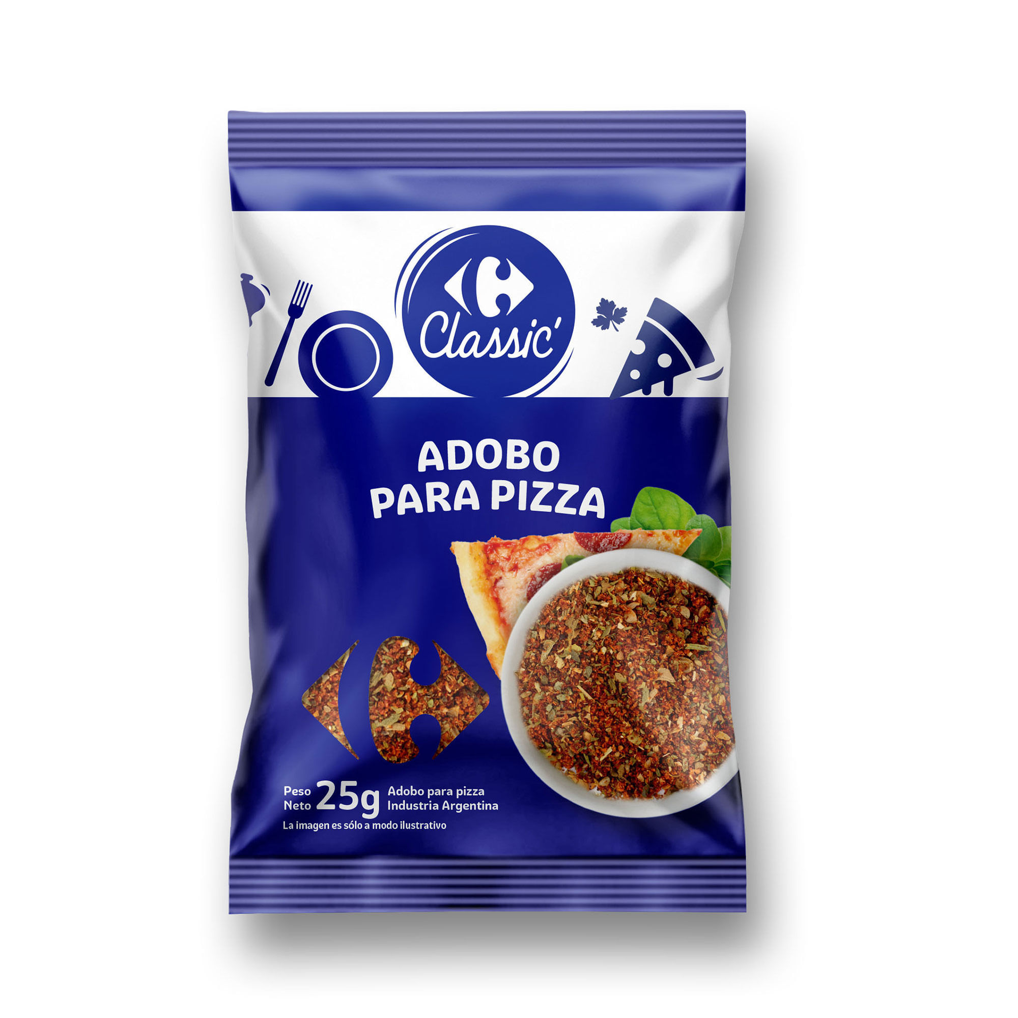 Adobo para pizza Carrefour Classic en sobre 25 g. - Carrefour