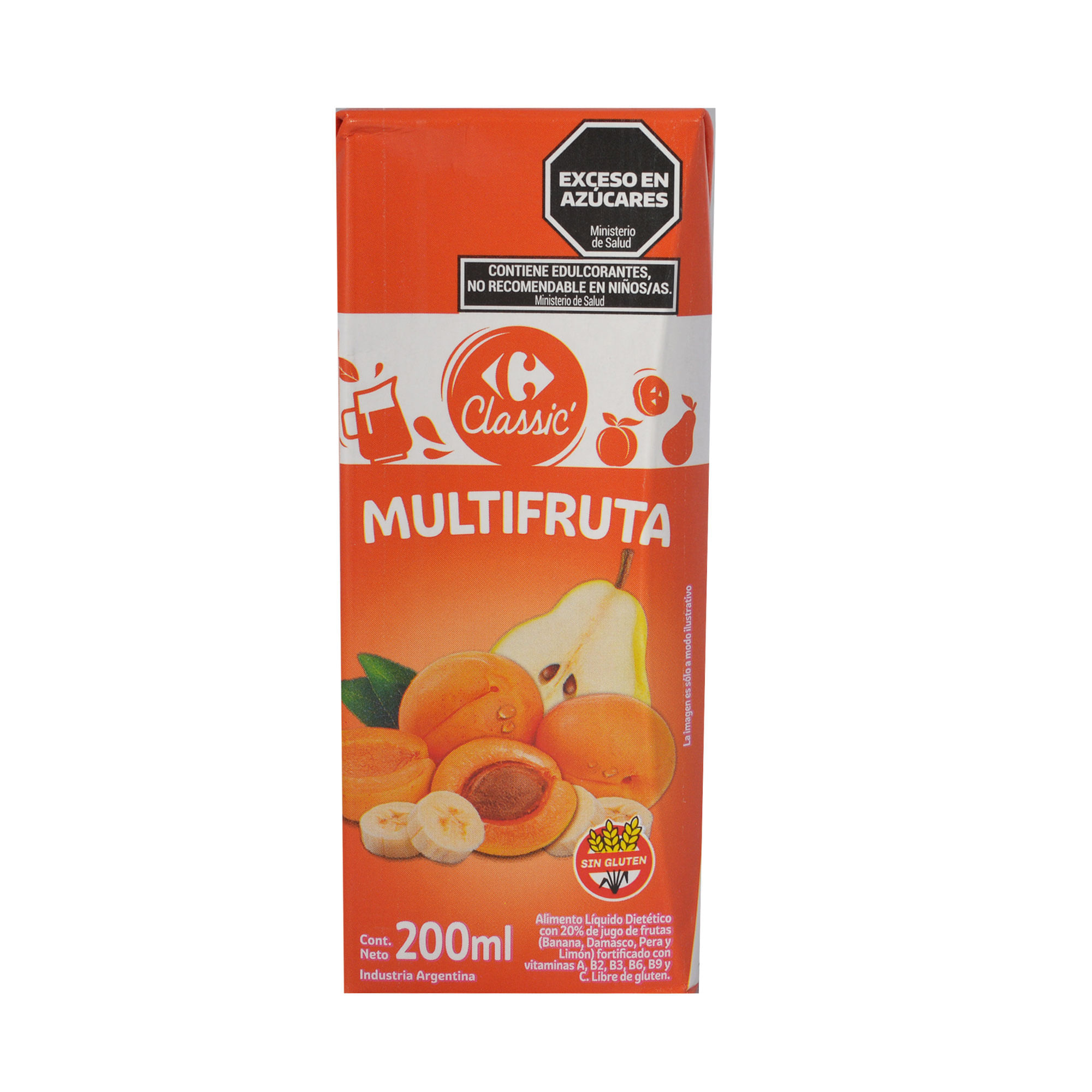 Jugo Carrefour Classic multifruta tetra 200 cc. - Carrefour